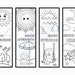Bundle 12 Pages of Printable Coloring Bookmarks for Kids. Instant ...
