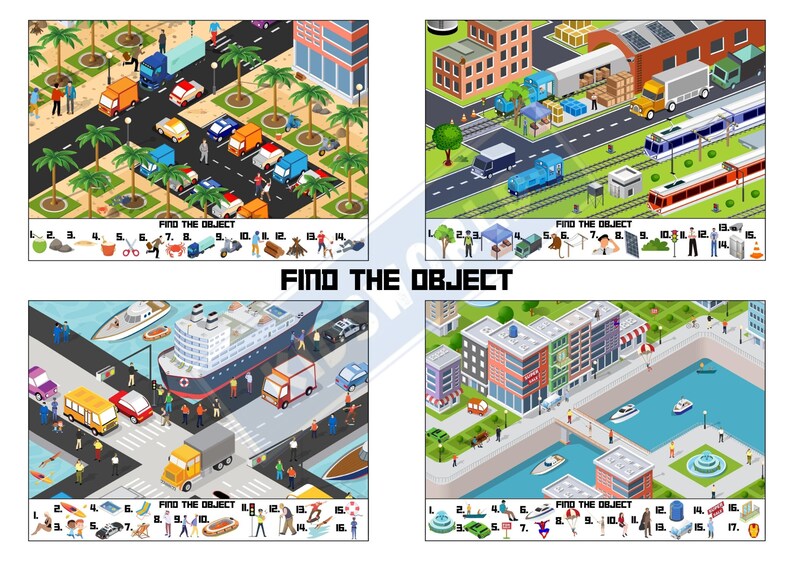 Find the Objects Activities Printable Pages | Activities Pages for All ...