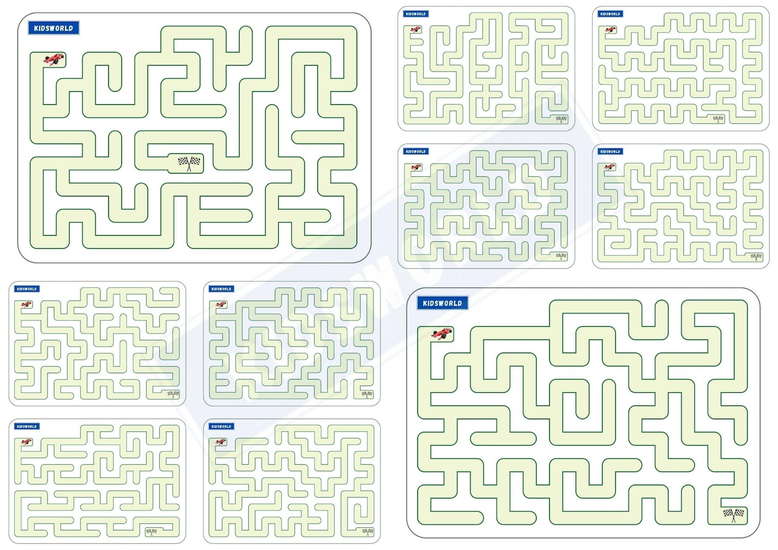 Printable MAZE Challenge Pages for Kids| 52 Pages| Stage 1-3 | Children ...