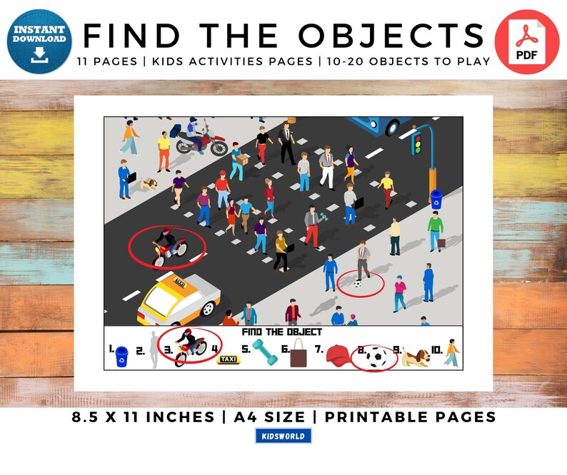 Find the Objects Activities Printable Pages Activities Pages - Etsy
