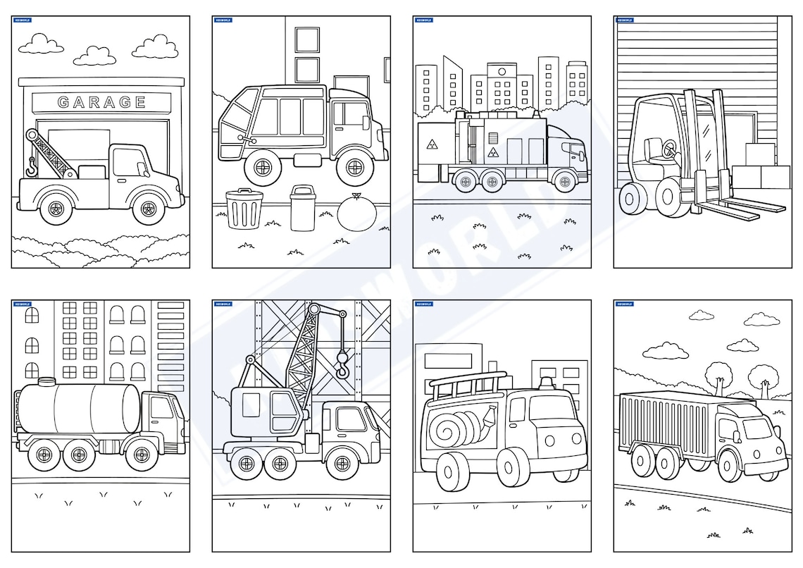Vehicle Kids Coloring Pages, Fun Coloring Pages for Kids, Coloring ...