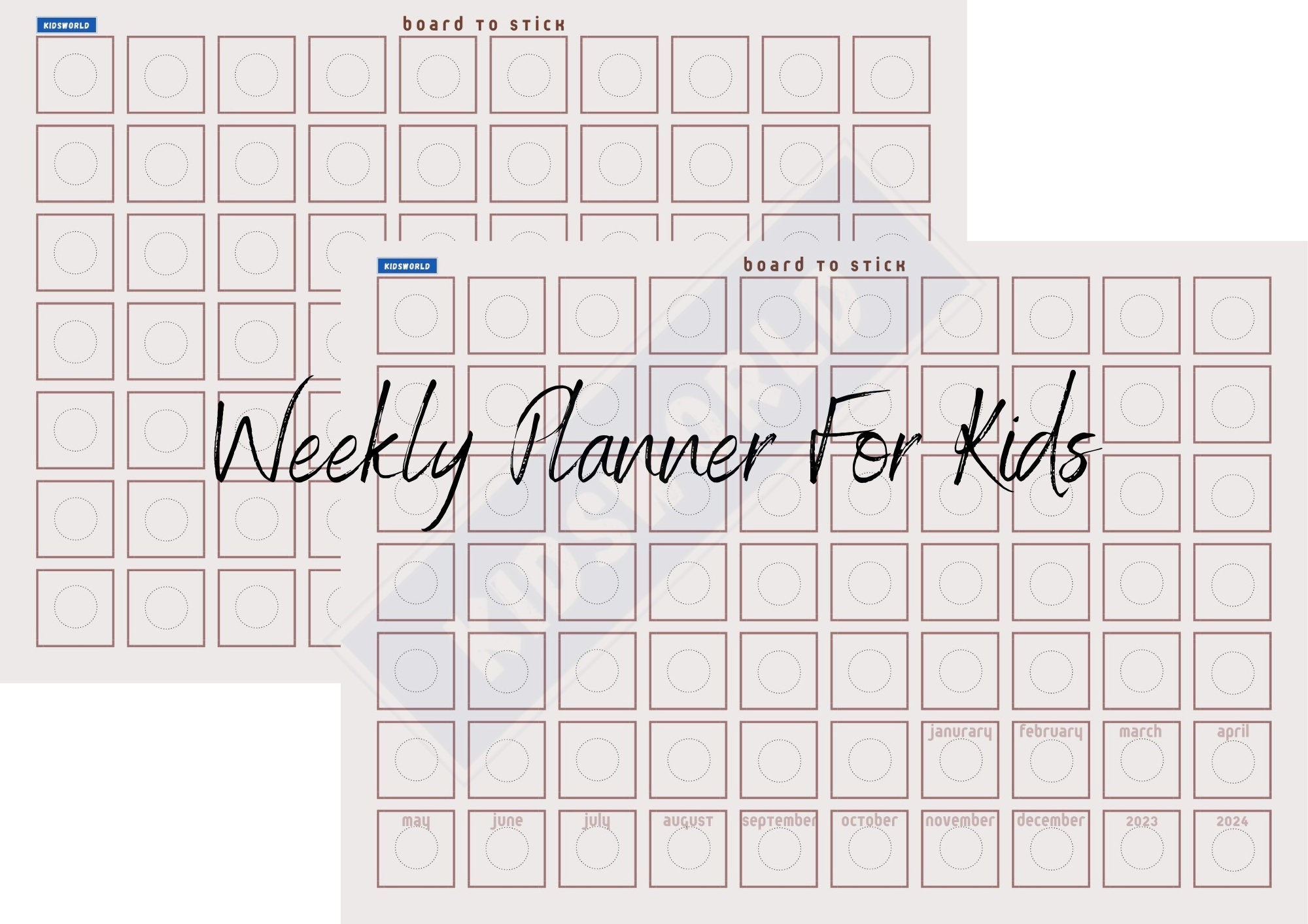 Weekly Planner for Kids, Kids Weekly Planner Printable Pages, Visual ...