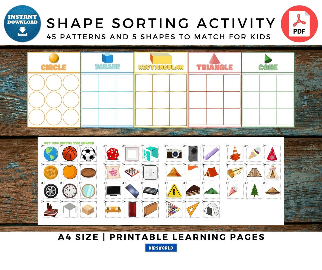 Shape Sorting Activity for Preschool and Toddlers, Busy Activity ...