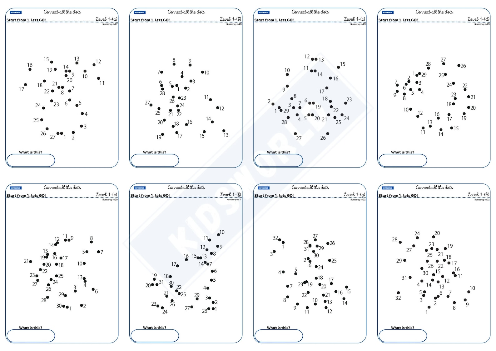 Connect the Dots Printable Pages for ALL (40 Pages), Dot to Dot Puzzle ...
