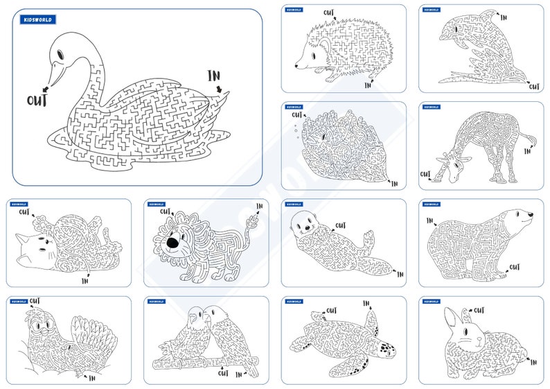Printable MAZE Challenge Pages for All Age | 49 Pages | Busy Printable ...