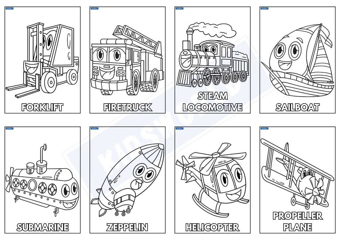 Vehicle Kids Coloring Pages for Kids Printable Coloring Pages for Kids ...