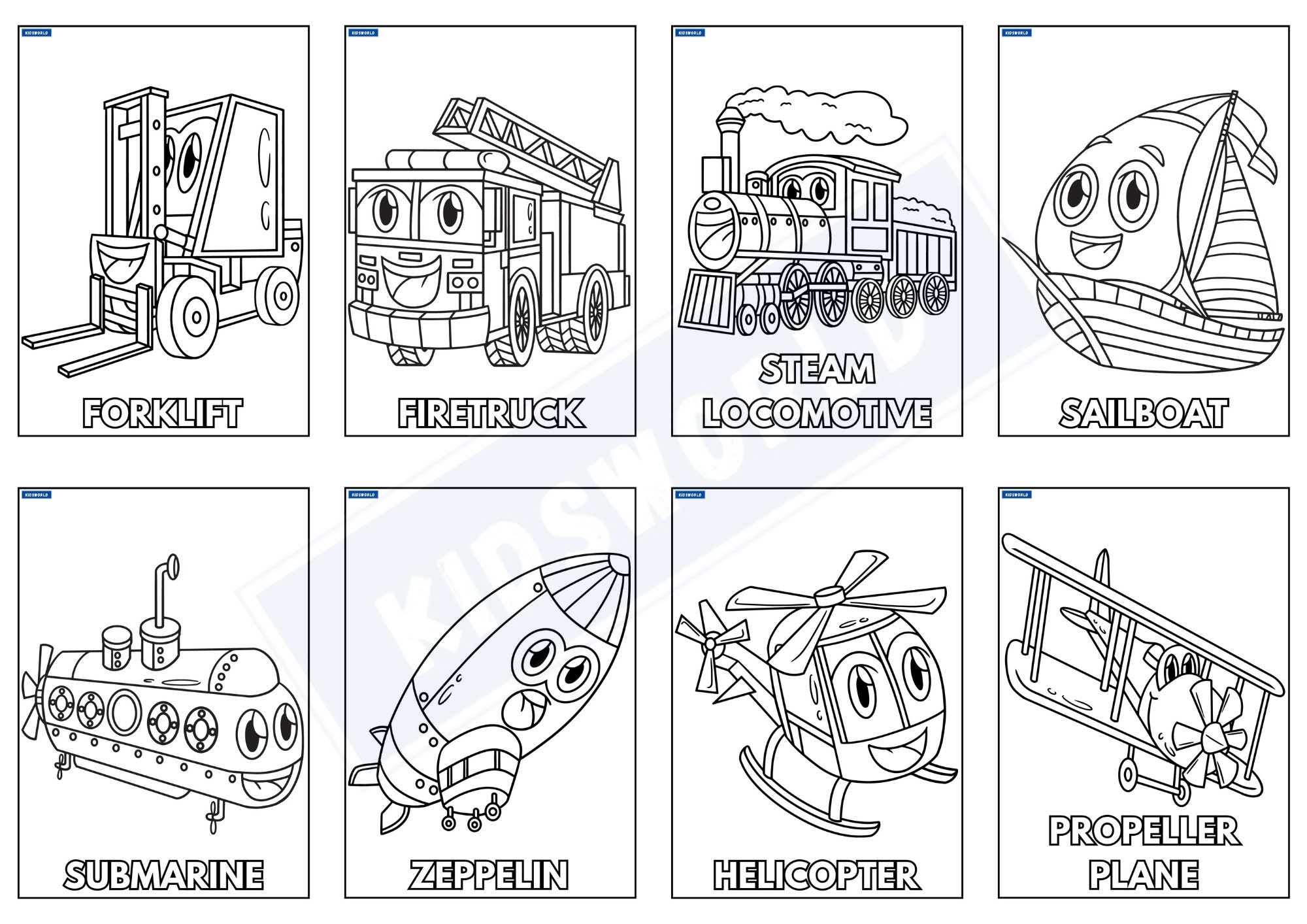 Vehicle Kids Coloring Pages for Kids Printable Coloring Pages for Kids ...