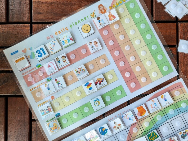 Daily Planner Printable Pages for Kids, Daily Kids Calendar, Visual ...