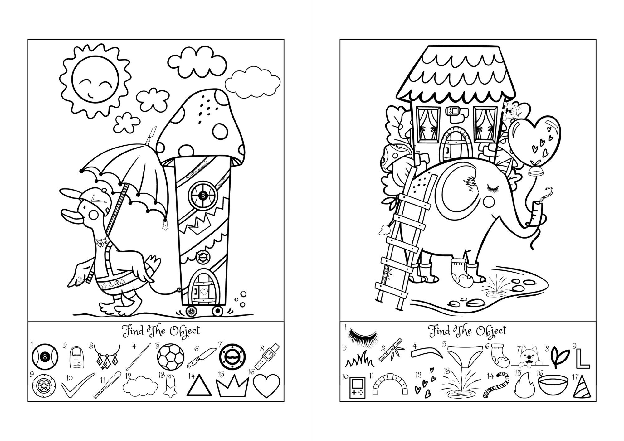 Find the Objects Activities Printable Pages | Kids Activities Pages ...