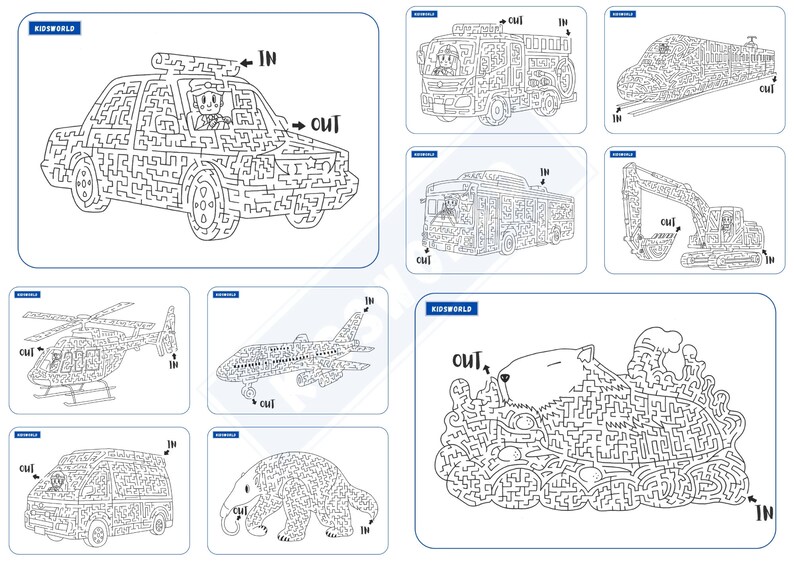Printable MAZE Challenge Pages for All Age | 49 Pages | Busy Printable ...