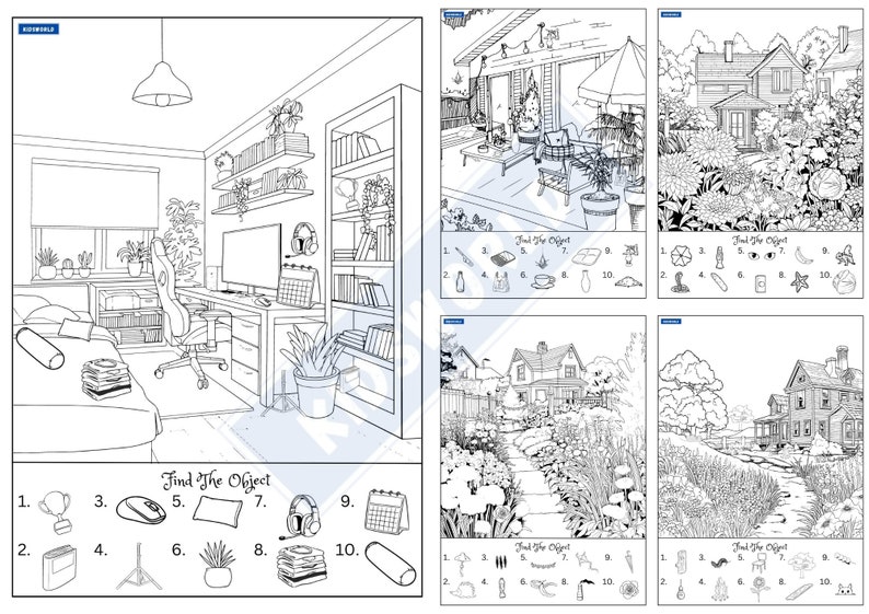 Find the Objects III Activities Printable Pages| Kids Activities Pages ...