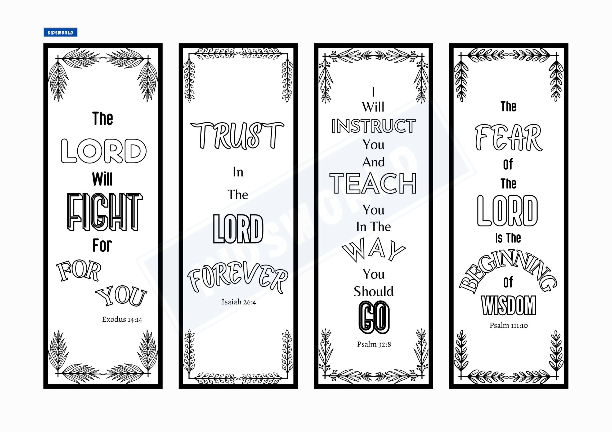 Bundle of 12 Printable Coloring Bible Bookmarks for All Age. - Etsy