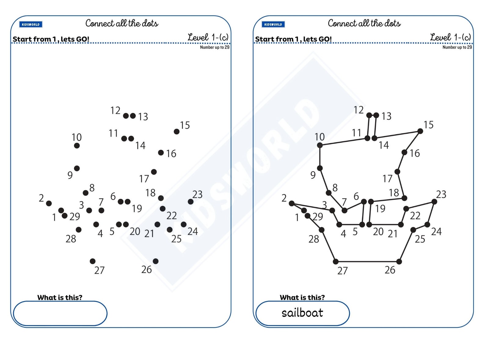 Connect the Dots Printable Pages for ALL (40 Pages), Dot to Dot Puzzle Pages, Level 1-4, Connect ...