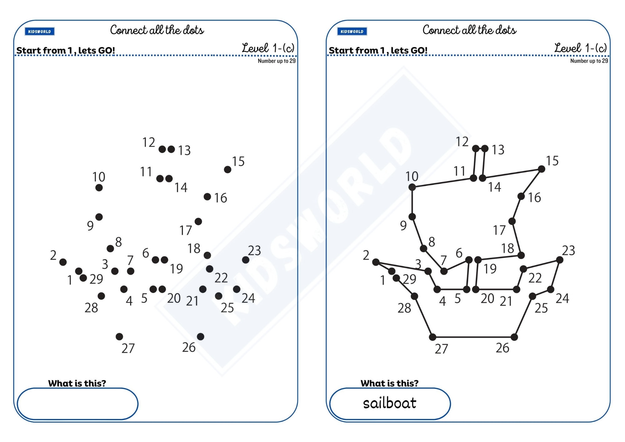Connect the Dots Printable Pages for ALL 40 Pages, Dot to Dot Puzzle ...