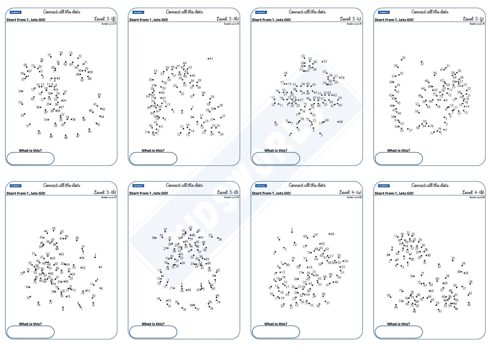 Connect the Dots Printable Pages for ALL (40 Pages), Dot to Dot Puzzle ...
