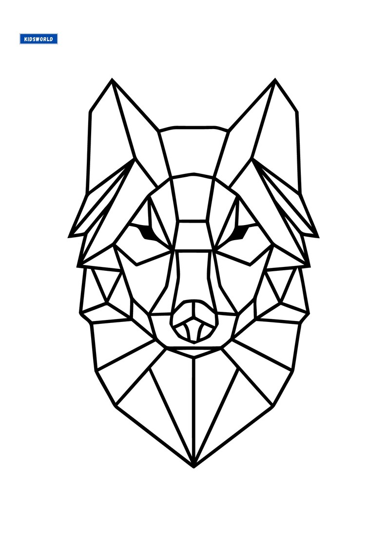 37 Geometric Animal Printable Coloring Pages Mindful Coloring Stress ...