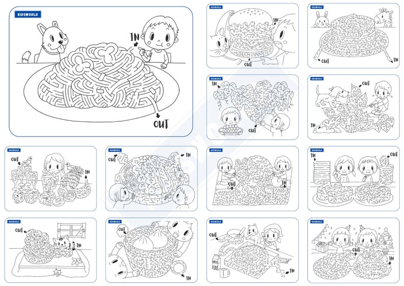 Printable MAZE Challenge Pages for All Age | 49 Pages | Busy Printable ...