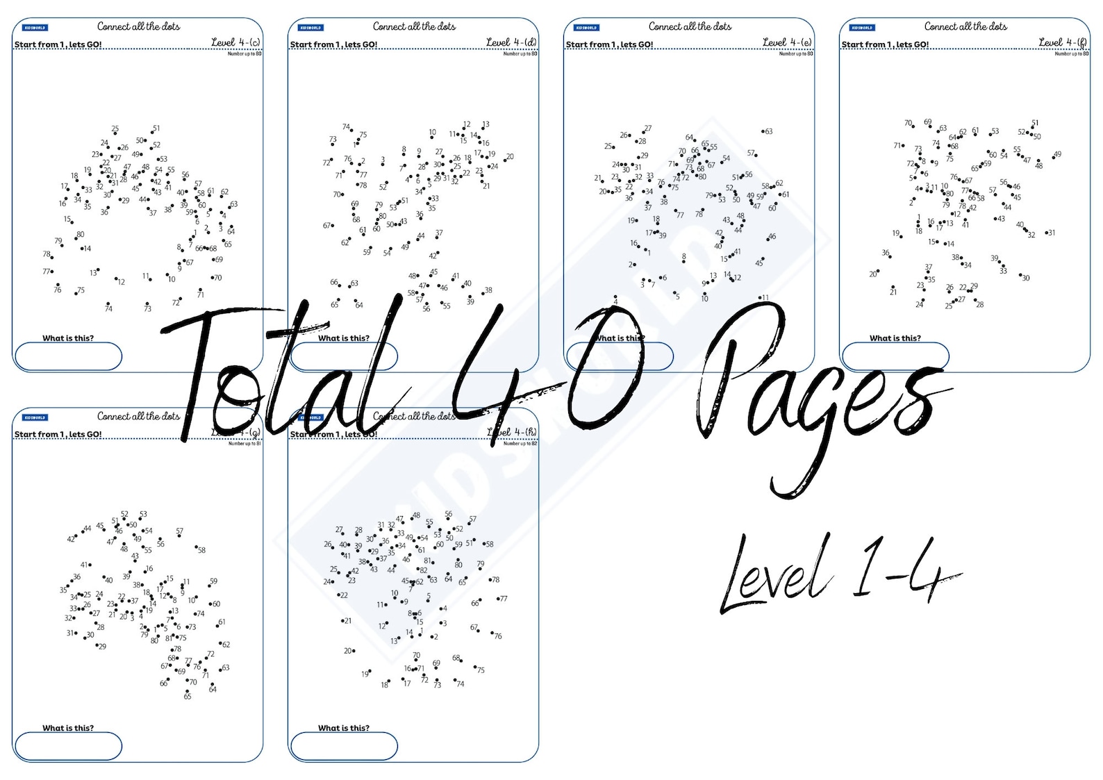Connect the Dots Printable Pages for ALL (40 Pages), Dot to Dot Puzzle ...