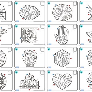 Printable MAZE Challenge Pages for Kids 94 Pages.(stage 1-2) | Children ...