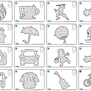 Printable MAZE Challenge Pages for Kids 94 Pages.(stage 1-2) | Children ...