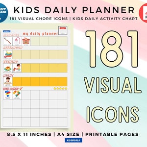 Daily Habit Tracker for Kids | Daily Planner for Kids | Kids Daily ...