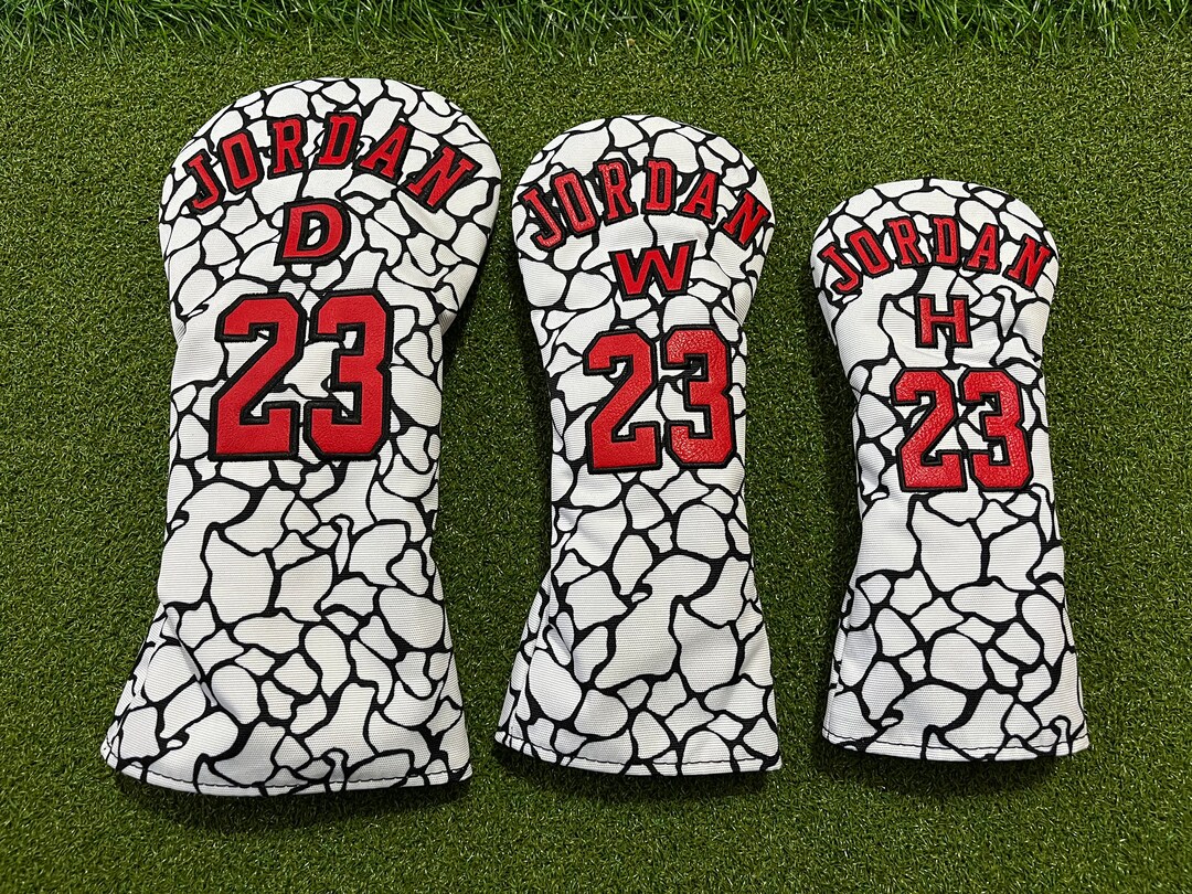 Jordan Golf Head Cover Set of 3 - Driver, Fairway Wood, Hybrid (white ...