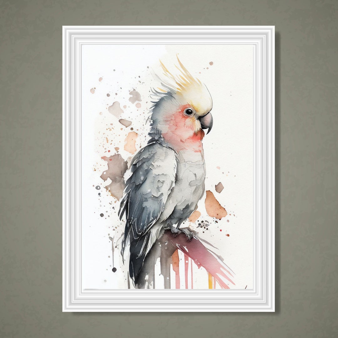 Australian Cockatoo Printable Wall Art, Watercolor Cockatoo Print ...