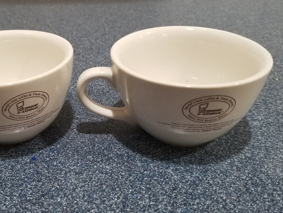 Mister Donut Retro Mugs Set of 2 - Etsy