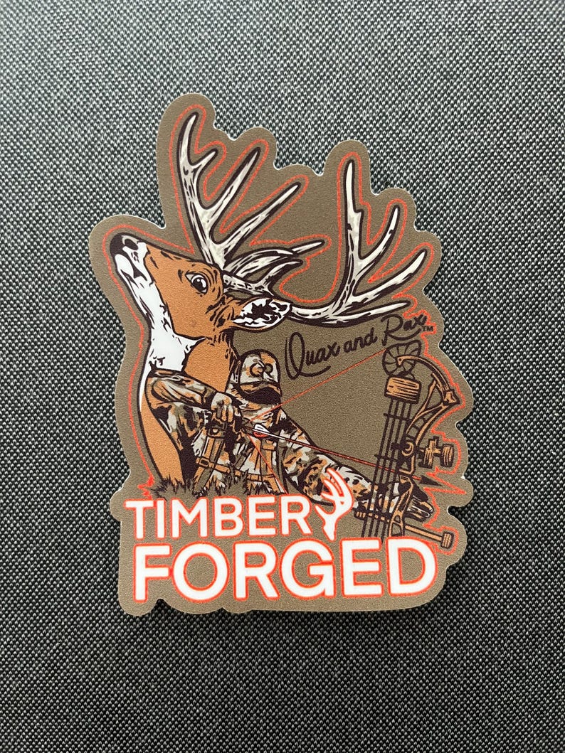 Timber Forged Bowhunting Deer 4” Sticker Design - Etsy
