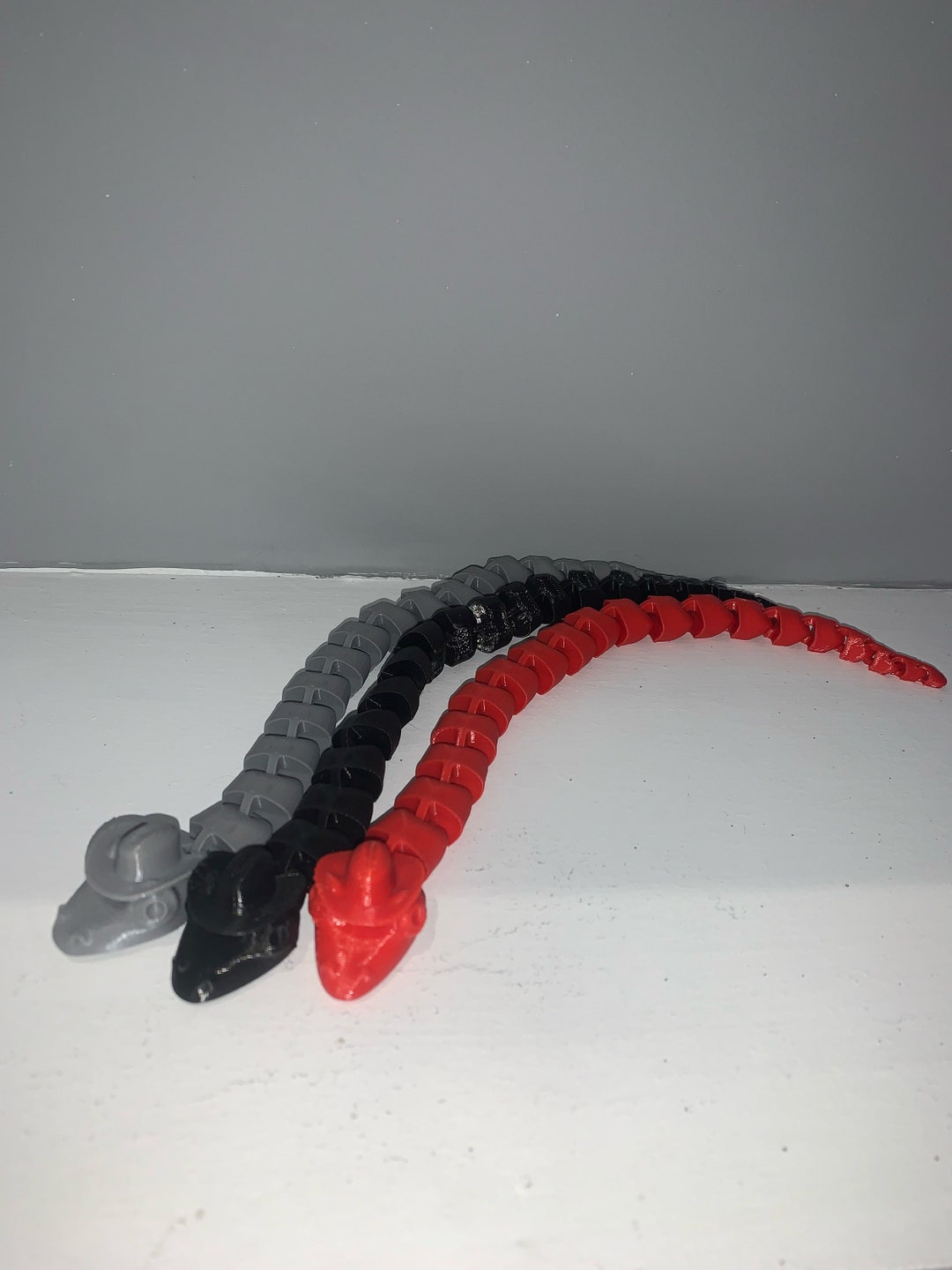 3D Printed Articulated Snakes With Cowboy Hat. Fidget Toy Like - Etsy