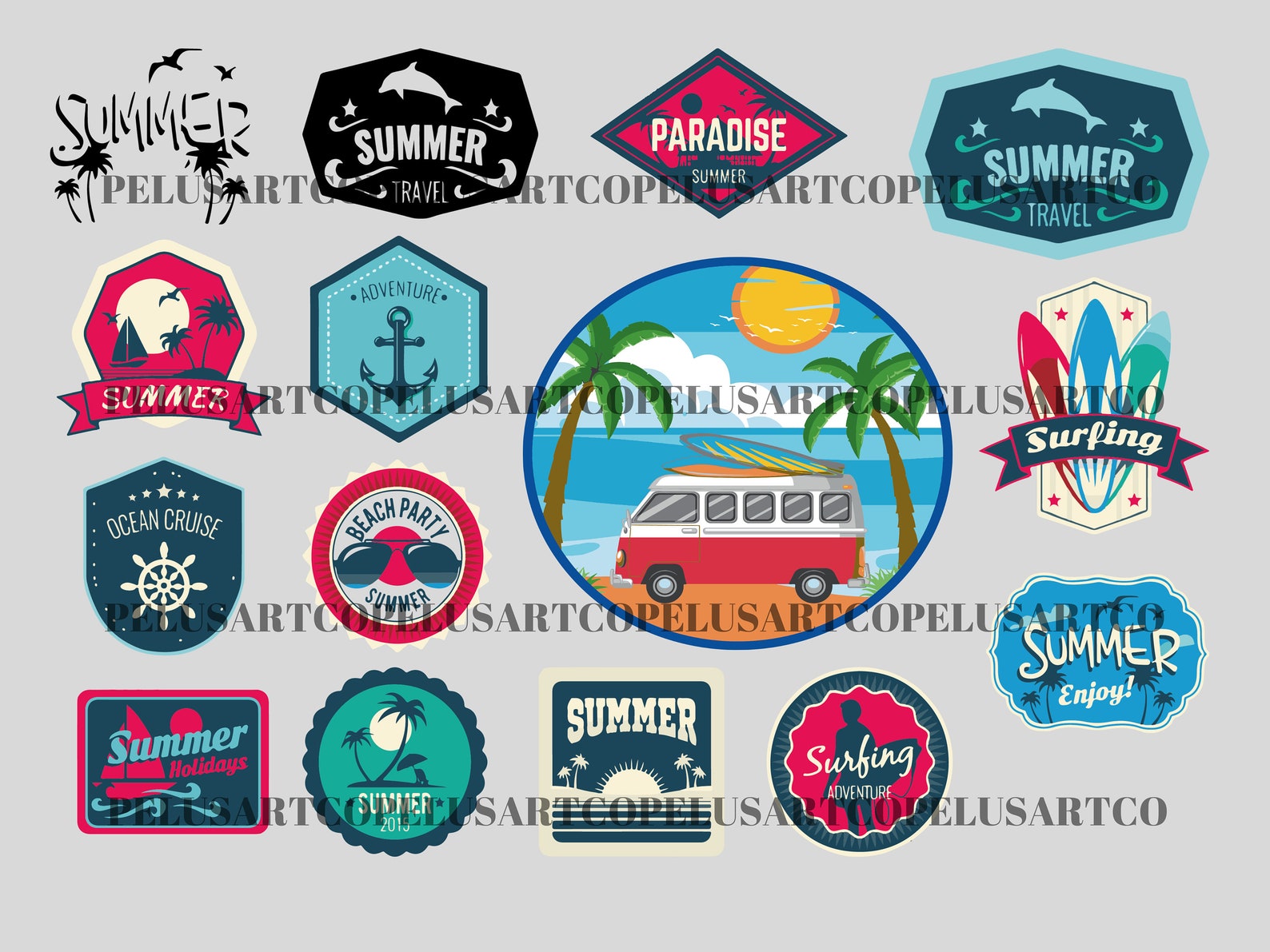 Summer Svg Bundle, Paradise Svg, Beach Svg, Ocean Svg, Summer Holiday ...