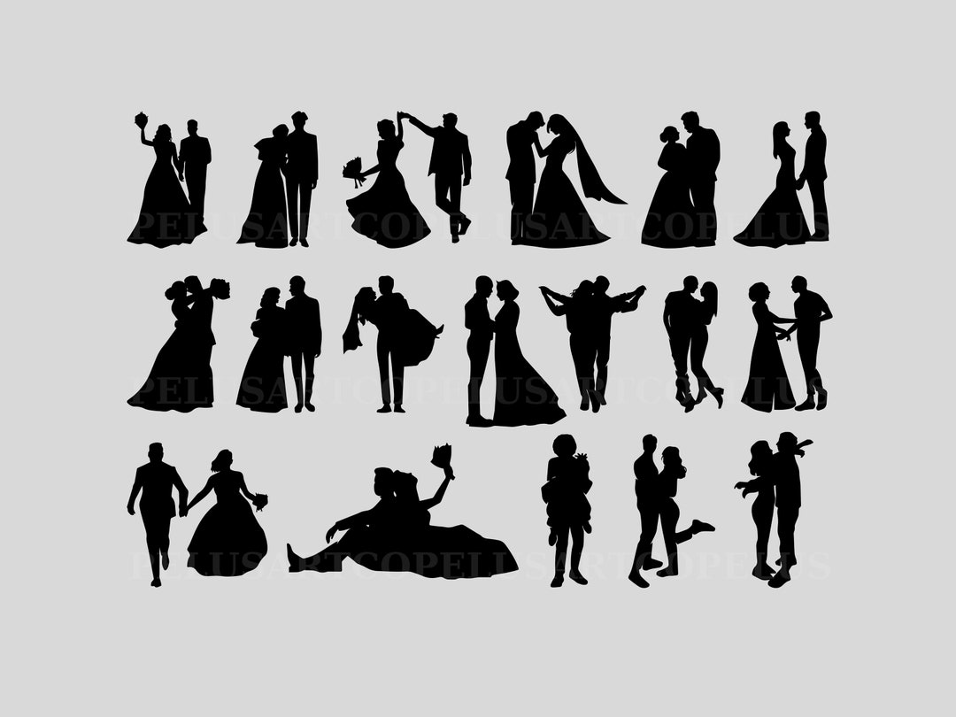 Dance Svg, Wedding Silhouette Svg, Bride Svg, Groom Svg, Silhouette Svg ...