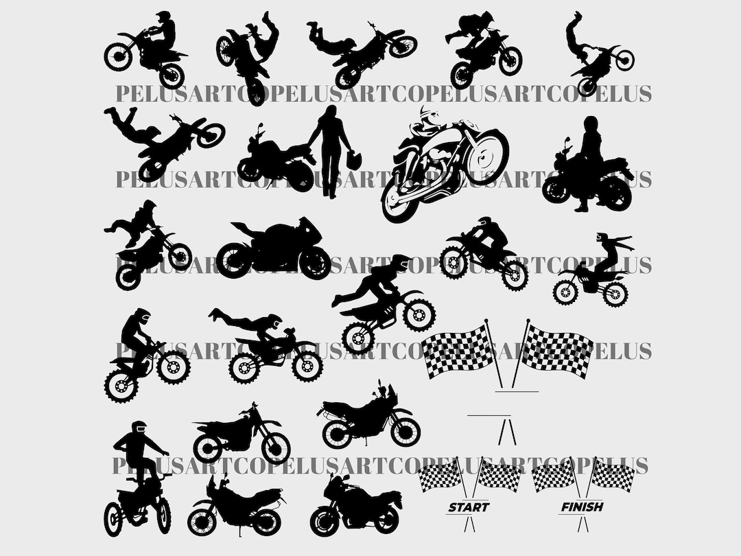Motorcycle Svg Bundle, Motocross Svg, Motorcycle Svg, Dirt Bike Racing ...