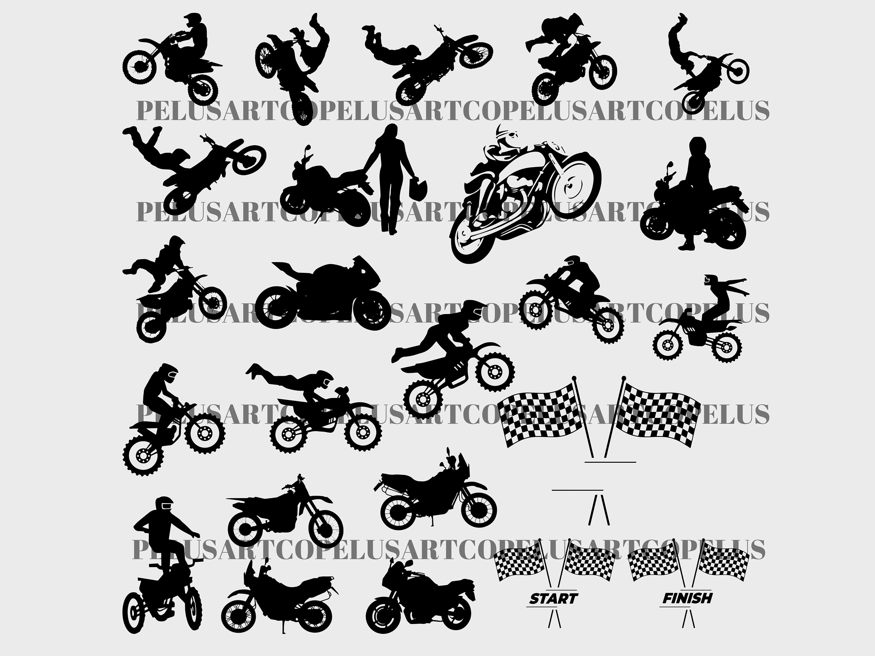 Motorcycle Svg Bundle, Motocross Svg, Motorcycle Svg, Dirt Bike Racing ...