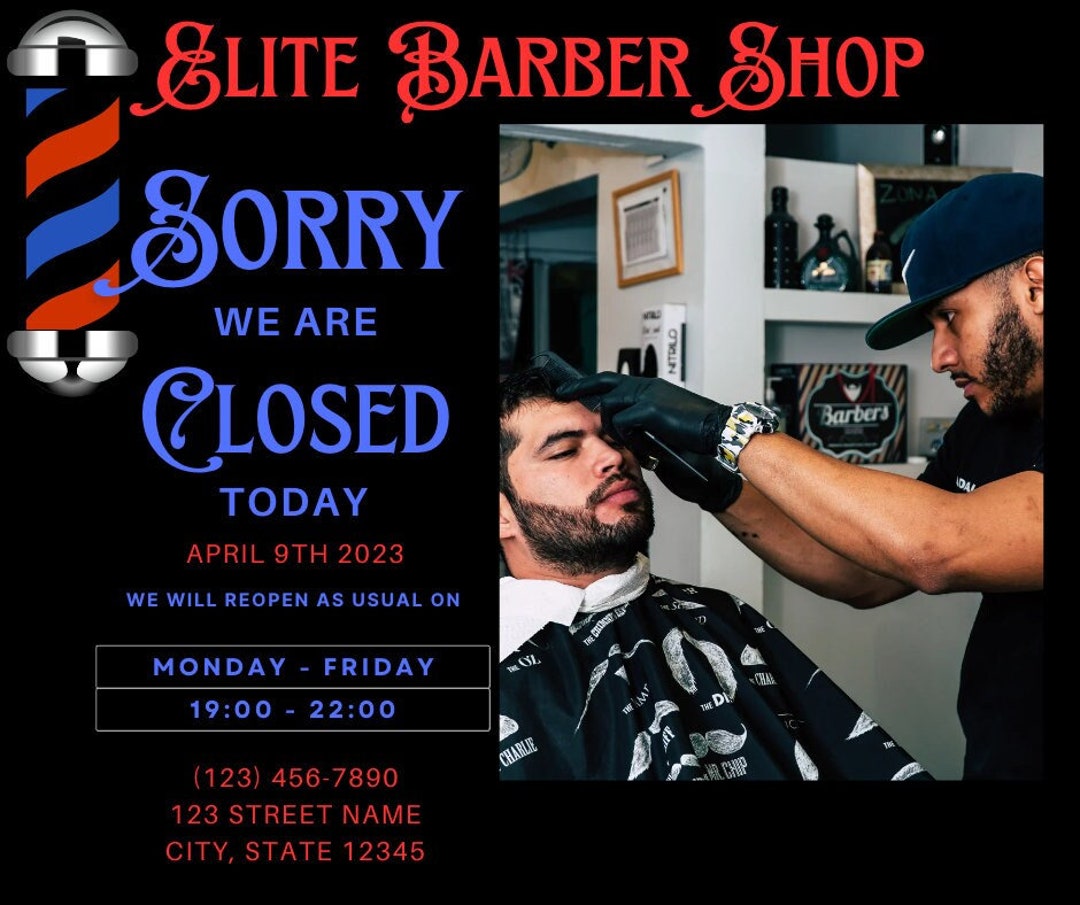 Barbershop FACEBOOK and INSTAGRAM Post - Etsy