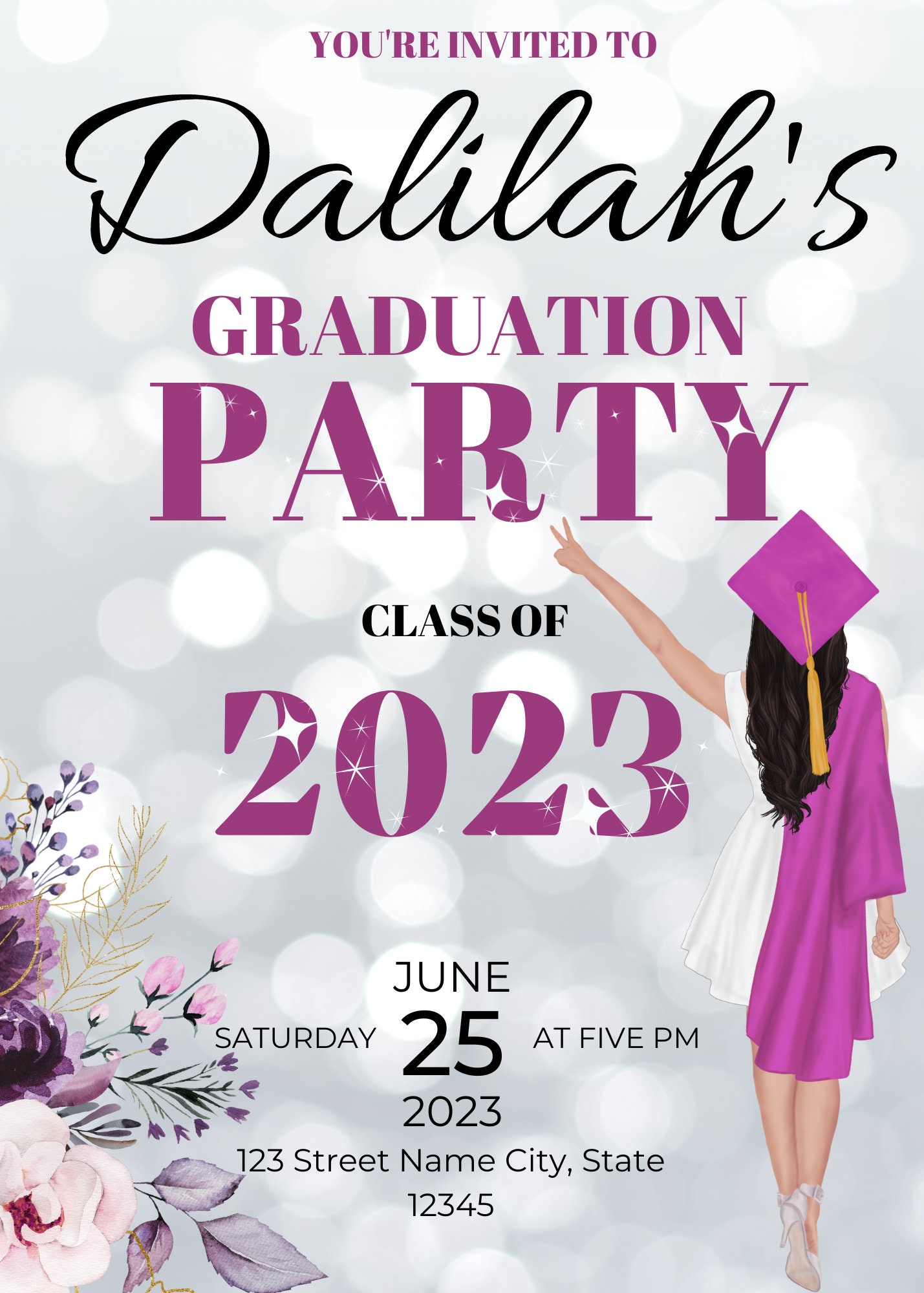 Graduation Party Invite, Digital - Etsy