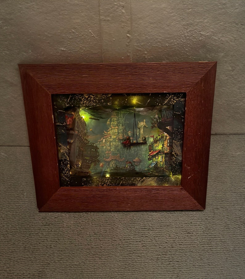 A Unique Handmade Papercut Diorama Shadowbox a Three-dimensional Framed ...