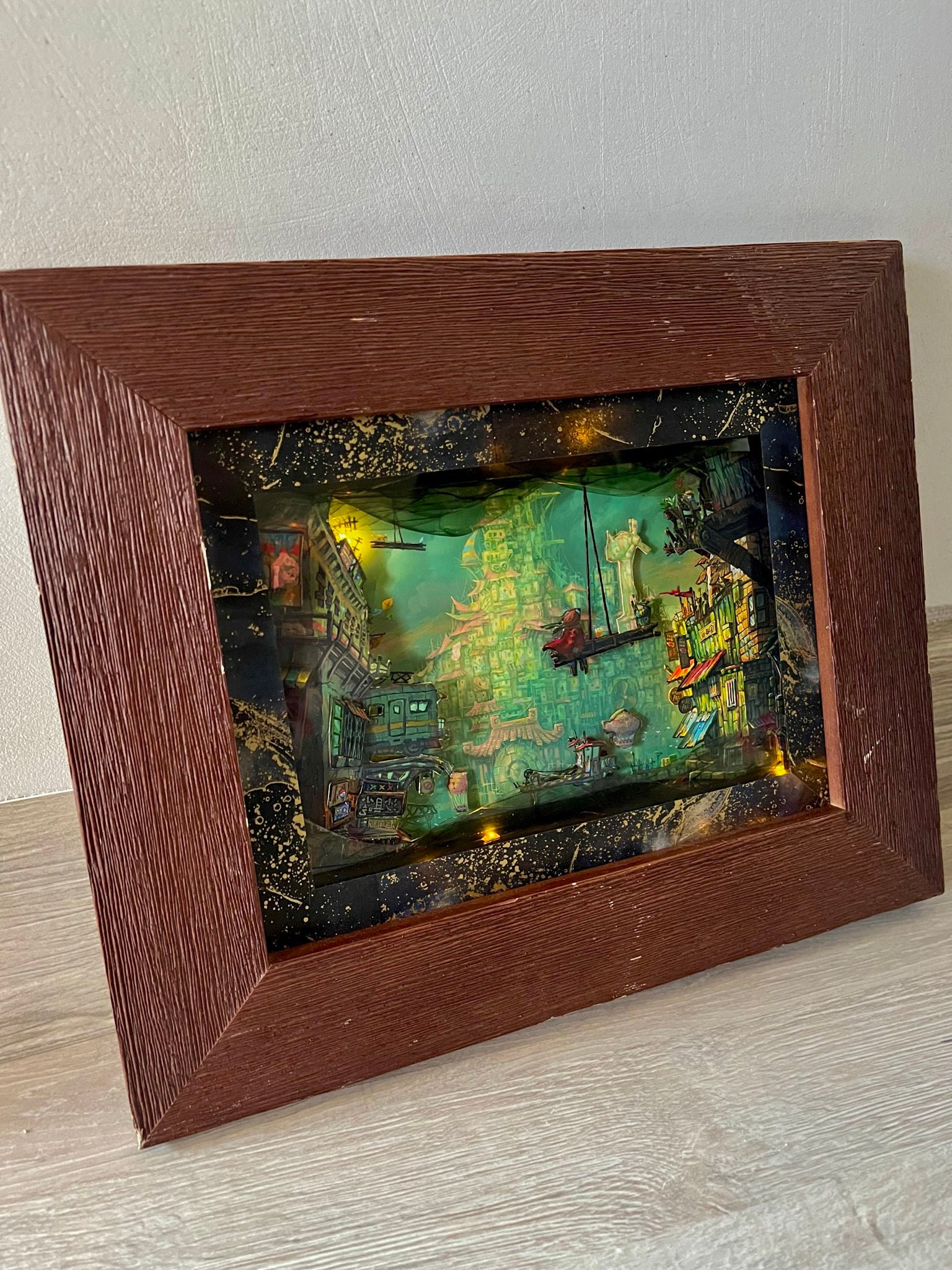 A Unique Handmade Papercut Diorama Shadowbox a Three-dimensional Framed ...
