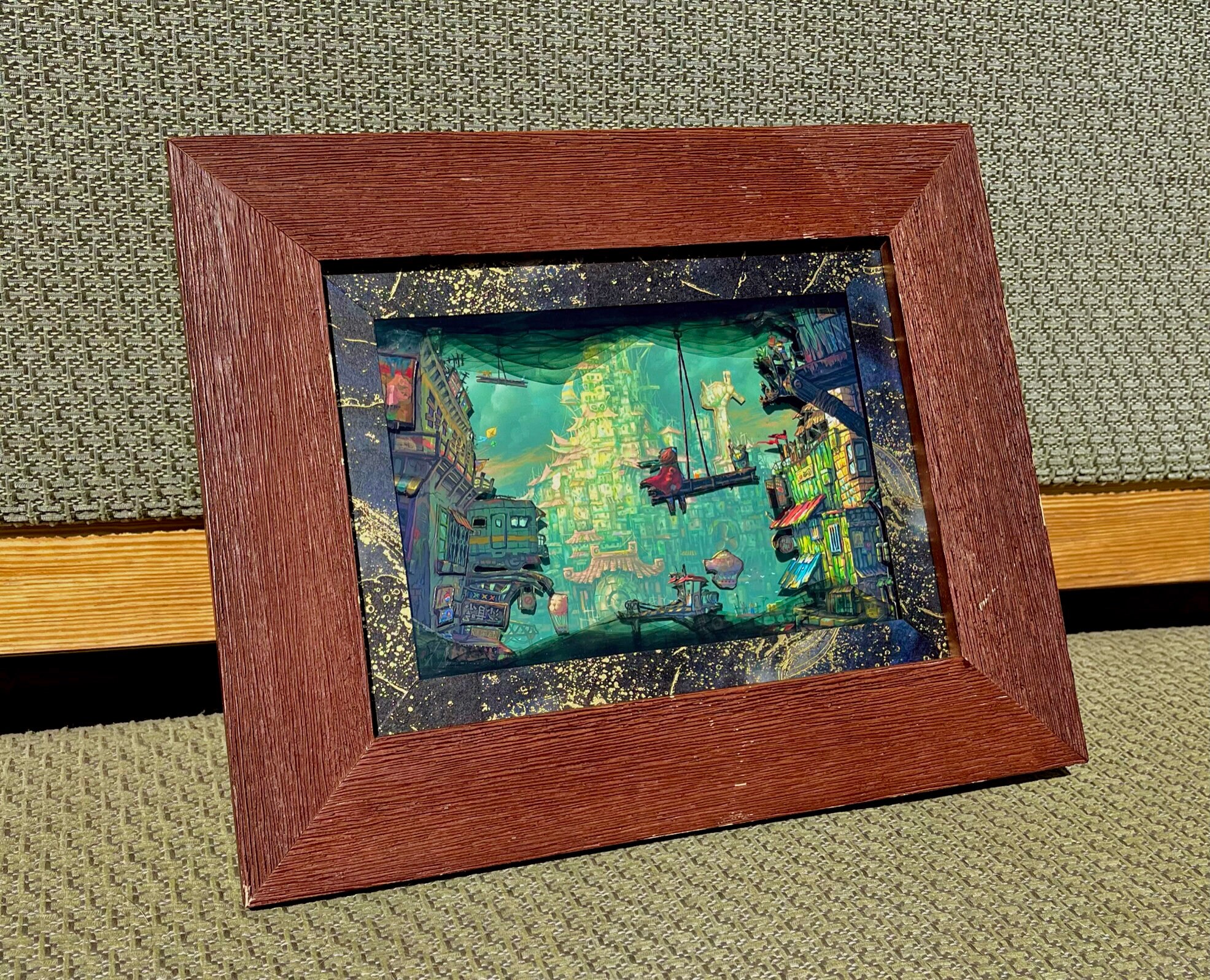 A Unique Handmade Papercut Diorama Shadowbox a Three-dimensional Framed ...