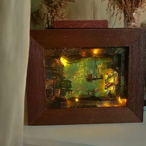 A Unique Handmade Papercut Diorama Shadowbox a Three-dimensional Framed ...