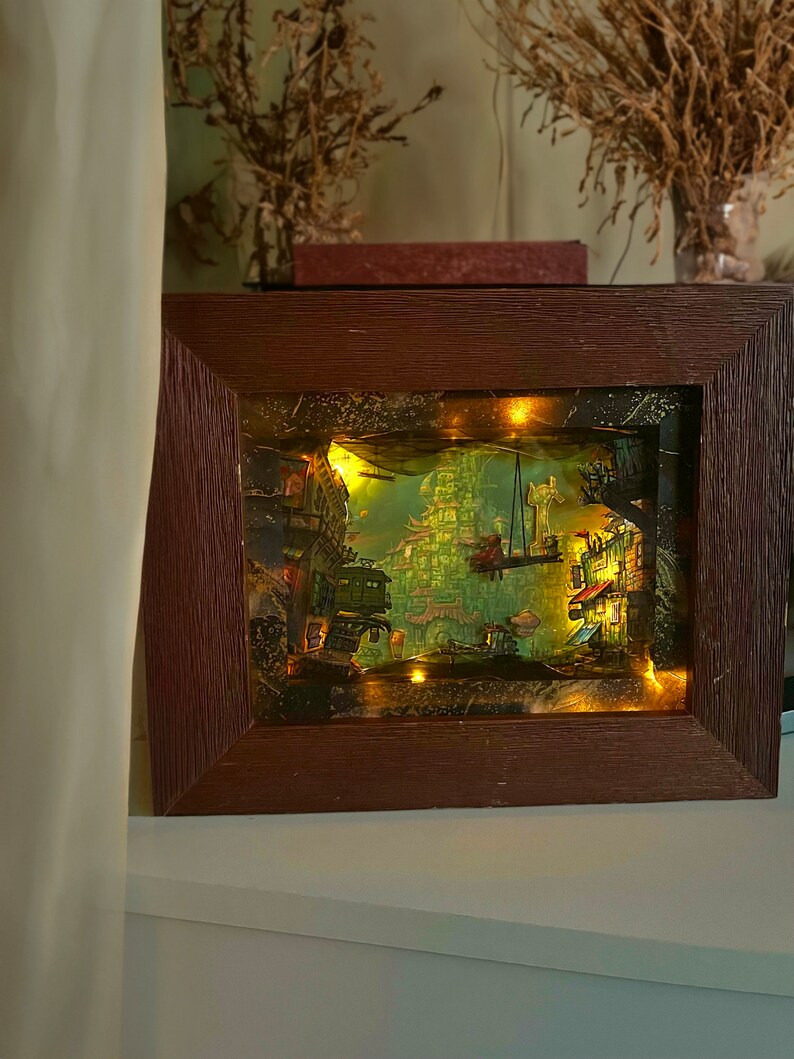 A Unique Handmade Papercut Diorama Shadowbox a Three-dimensional Framed ...