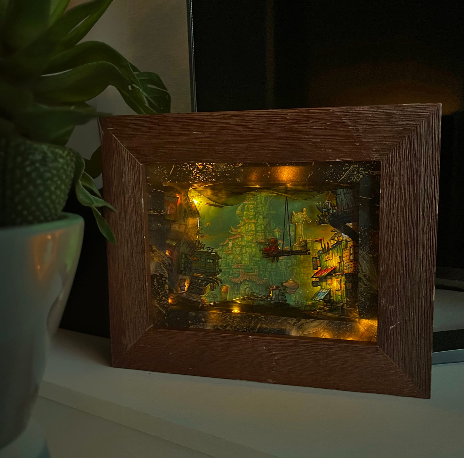 A Unique Handmade Papercut Diorama Shadowbox a Three-dimensional Framed ...