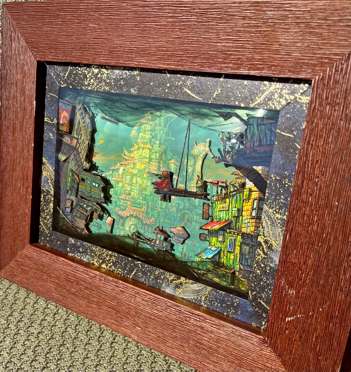 A Unique Handmade Papercut Diorama Shadowbox a Three-dimensional Framed ...
