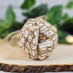 Song Lyrics Paper Flowers - Vintage Style Romantic Gift for Anniversary ...