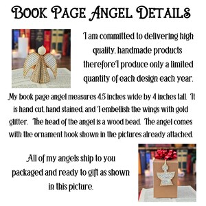 Unique Book Page Angel Christmas Ornament for Teachers, Librarians ...