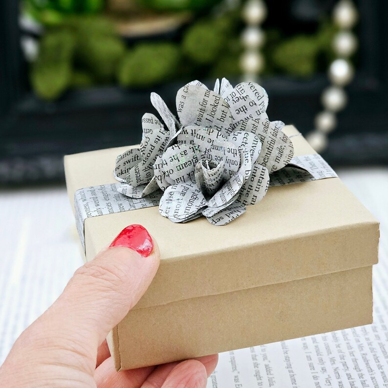 Book Themed Gift Box for Book Lover Jewelry, Book Club Gift Wrap, Paper ...