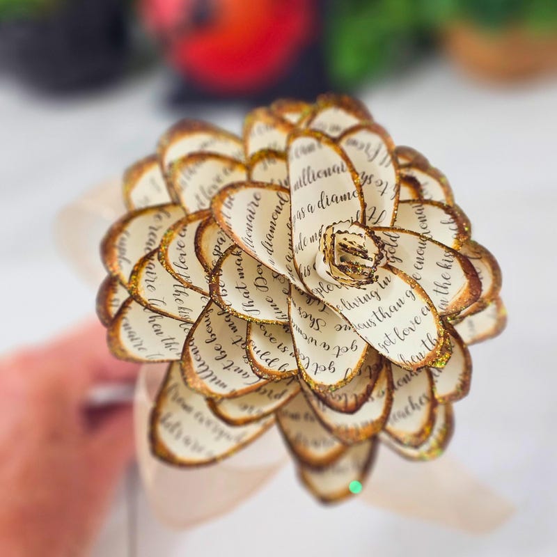 Custom Song Lyric Flower - Etsy