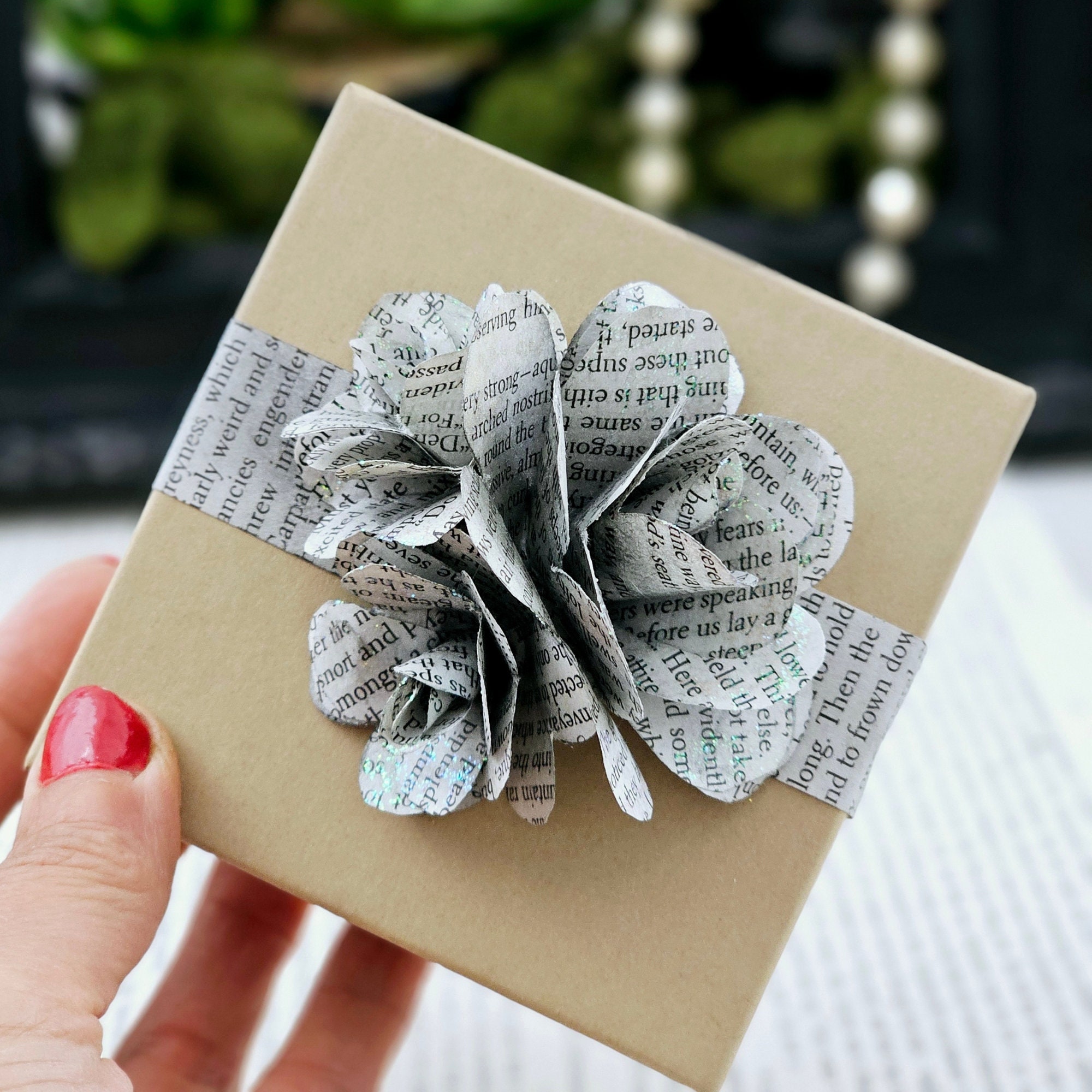 Book Themed Gift Box for Book Lover Jewelry, Book Club Gift Wrap, Paper ...