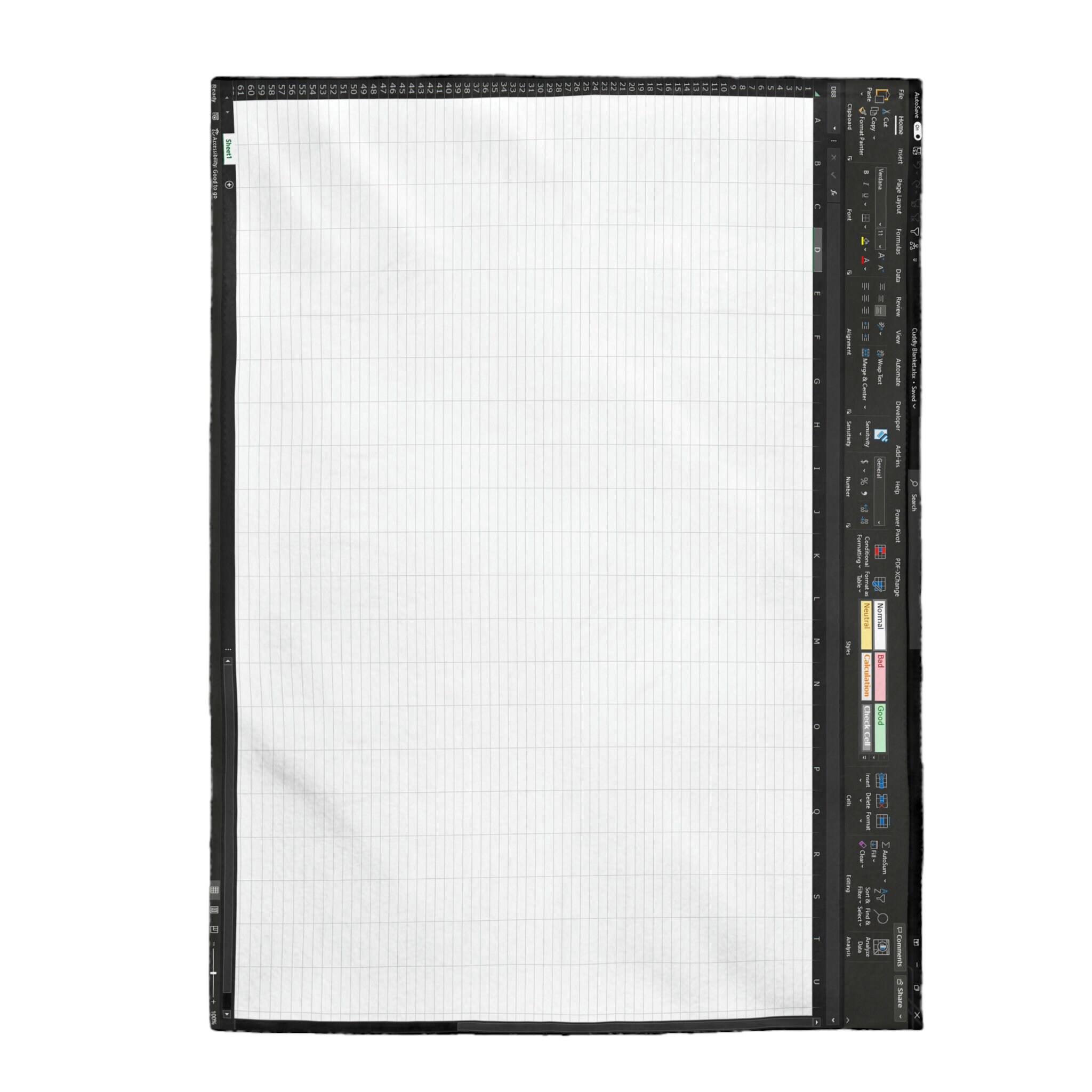 Spreadsheet Blanket | Dark Mode Spreadsheet | Gift for Him Tech-savvy ...
