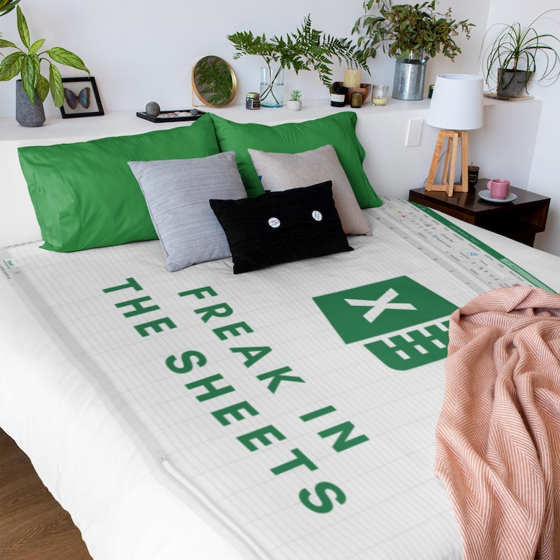 Freak in the Sheets Blanket Spreadsheet Gift for Him Tech-savvy Nerdy ...